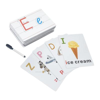 China Custom Printing Children's Learning Alphabet Cards Erasable Modern Teacher Aids for sale
