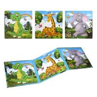 China Children Preschool Books Foldable Puzzle Game Books With Magnetic Stickers for sale