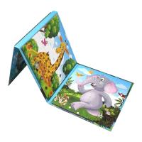 China Children Preschool Books Foldable Puzzle Game Books With Magnetic Stickers for sale