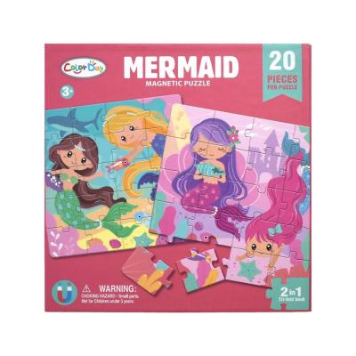 China Children Preschool Books Foldable Puzzle Game Books With Magnetic Stickers for sale