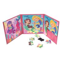 China Children Preschool Books Foldable Puzzle Game Books With Magnetic Stickers for sale