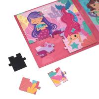 China Children Preschool Books Foldable Puzzle Game Books With Magnetic Stickers for sale