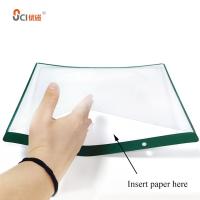 China Transparent PVC Wall Mounted Document Holder Magnetic Pocket Folders PH01 Dustproof for sale