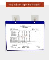 China Transparent PVC Wall Mounted Document Holder Magnetic Pocket Folders PH01 Dustproof for sale