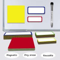 China Colorful Magnetic Whiteboard Sticker Self Adhesive Dry Erase Notes Index Cards Reusable for sale