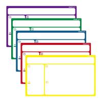 China Dry Erase Magnetic Whiteboard Sticker Kanban Board Cards Custom Design for sale
