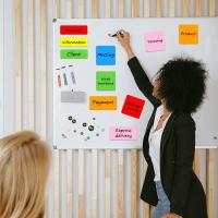 China Colored  Writable Magnetic Whiteboard Stickers Dry Erase Magnetic Labels SGS for sale