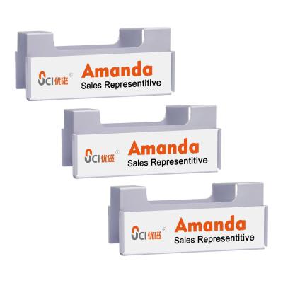 China Magnetic Double Sidesd Display Cubicle Name Holder waterproof for sale