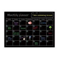 China Printable Magnetic Calendar Planner Black Magnetic Fridge Monthly Planner Calendar for sale