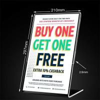 China Transparent Reusable Tabletop Photo Frames L Shape Picture Frame 297x210cm for sale