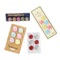China Clear Round Glass Pebble Magnets Refrigerator Magnet Souvenir for sale