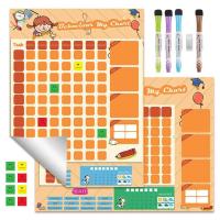 China Removable Erasable Preschool Reward Chart With Marker Pen And Pen Clip for sale