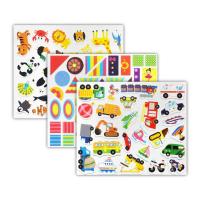China Removable Custom Silicone Stickers Kids Early Learning Stickers Modern Teacher Aids for sale