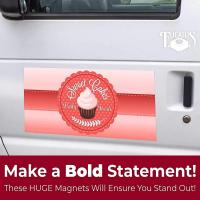 China Self Adhesive Custom Car Magnetic Bumper Stickers Flexible Magnet Material for sale