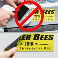 China Self Adhesive Custom Car Magnetic Bumper Stickers Flexible Magnet Material for sale