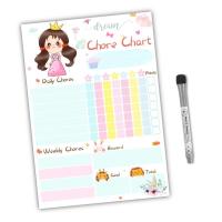 China Dry Erase Erasable Magnetic Chore Chart For Fridge Rewritable for sale