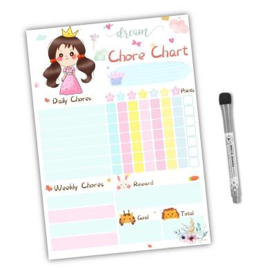 China Dry Erase Erasable Magnetic Chore Chart For Fridge Rewritable for sale