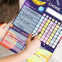China Dry Erase Erasable Magnetic Chore Chart For Fridge Rewritable for sale