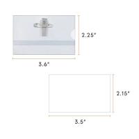 China 3.5*2.15'' Security ID Card Holders With Clip  PVC Name Badge Holder Waterproof for sale