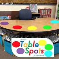 China Removable Glue Kids Dry Erase Table Dots Circle Stickers 3x3'' 5x5'' for sale