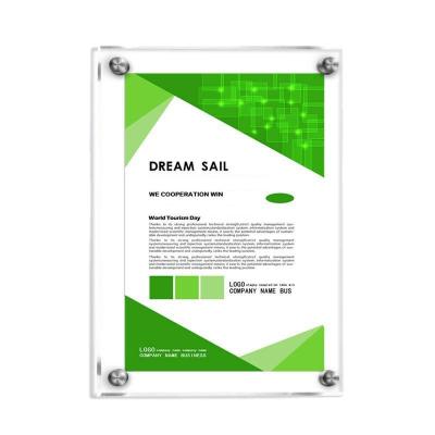 China SGS Acrylic Wall Mounted Document Holders A3 Big Size for sale