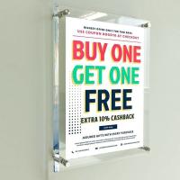 China SGS Acrylic Wall Mounted Document Holders A3 Big Size for sale
