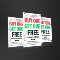 China Custom Size A3 Wall Mounted Document Holder Transparent Acrylic Billboard ODM for sale