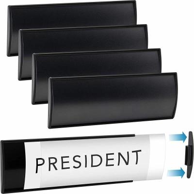 China Rustproof Aluminium Door Sign Holders Adhesive Door Nameplate Holder for sale
