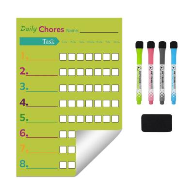 China Customizable Erasable Daily Weekly Monthly Chore Chart Preschool Reward Chart 60x40cm for sale