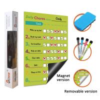 China Customizable Erasable Daily Weekly Monthly Chore Chart Preschool Reward Chart 60x40cm for sale
