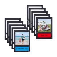 China Custom Size Magnetic Photo Pocket Black With Dry Erase Label for sale