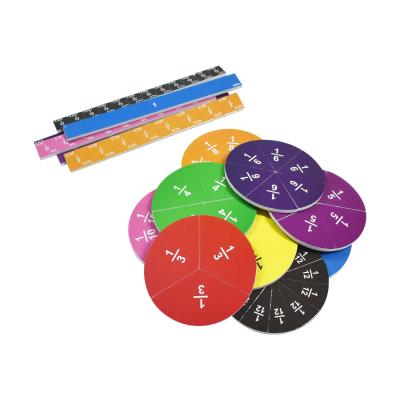 China Children Early Learning Magnetic Fraction Tiles Educational Magnetic Math Puzzle for sale