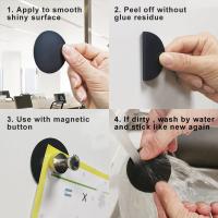 China Magnet Removable Ferrous Nano Gel Pads Round Shape DIY Self Adhesive for sale