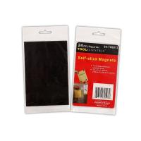 China Custom Size Black Adhesive Magnetic Sheet Precut Magnetic Adhesive Tape for sale
