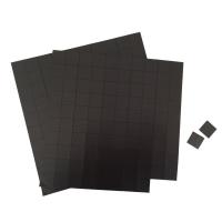 China Custom Size Black Adhesive Magnetic Sheet Precut Magnetic Adhesive Tape for sale