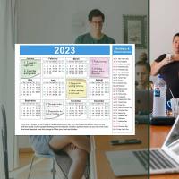 China Double Sides Sticky Display Board Removable Glue Calendar Memo Board for sale