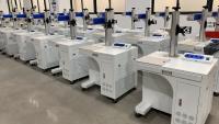 China Metal Cabinet Laser Engraving Machine 30w 50w for Marking Logo on Metal and Non-Metal for sale