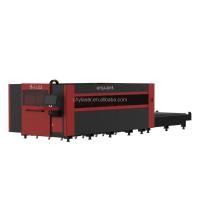 China 6000mm*2500mm Yaskawa Servo Motor Fiber Laser Cutting Machine 8kw 20kw Exchange Table for sale