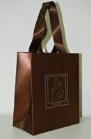 China Customized Handmade Silk Screen Printing Over Satin Laminated Paperbag for sale