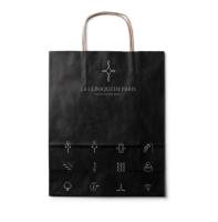 China Custom White Kraft Paper Bag with Paper Rope Handle Eco‑Friendly Hot Stamping Gift Bag, Superior Print Compatibility for Hotel, Spa & Creative Industries for sale