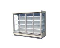 China Vertical Refrigerated Food Display Cabinets Supermarket Refrigeration Equipment For R404A for sale