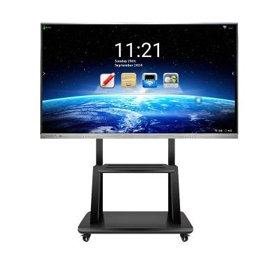 China Silver Gray 75 Inch Smart Multimedia All-In-One Conference Teaching Machine New Model Infrared Touch Interactive Board for for sale
