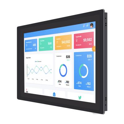 China OEM 13.3 Inch Android Industrial All One Panel PC VGA Display Wall Mount Industrial Computer Monitor Capacitive Touchscreen for sale