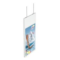 China 49 Inch Hanging Lcd Monitor Double Side Window Display Vertical Ceiling Mounted Digital Signage Lcd Screen for Shopping Mall for sale