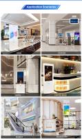 China 55 Inch Double-sided Floor Standing Advertising Screen Hd Lcd Transparent Display Monitor for Shopping Mall for sale