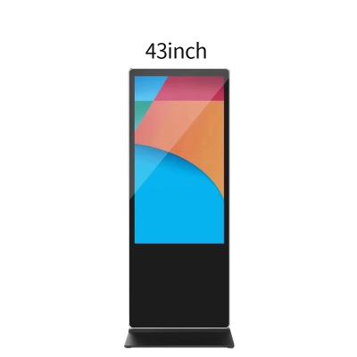 China 43 55 65 Inch Floor Standing 4K Lcd Displays Android Advertising Screens Touch Screen Kiosk Indoor Digital Signage for sale