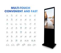 China 1080p HD Quality Floor Standing Vertical Digital Advertising Display Capacitive Touch Lcd Screen Monitor  With Remote Control for sale