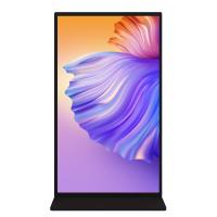 China 75 Inch Vertical Floor Stand Digital Signage Indoor Advertising Monitor LCD Display Video Picture Player Screen for sale