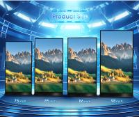 China 75 86 Inch Chinese Picture Videos Digital Signage Indoor Floor Stand Advertising Wifi App Control Full Screen Digital Displays for sale
