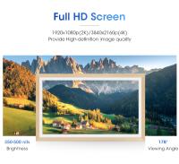 China Wholesale WiFi Digital Frame Display Wood Frame Clock Function MP3 Audio Wall Mount 32 43 55 Inch Full HD Intellint Art Museum for sale
